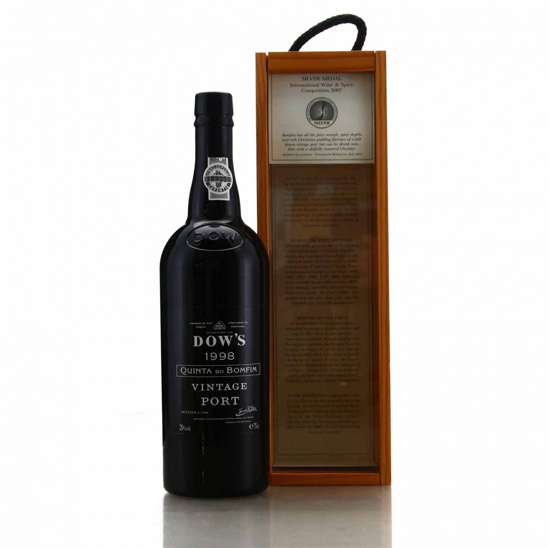 Dow's Quinta Do Bomfim 1998 Vintage Port | Wine Auctioneer